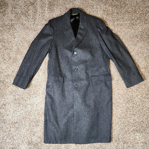 Jackets & Coats | Rare Vintage Bw Harris Mens Wool Over Coat Trench ...